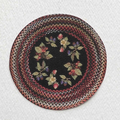 Miniature Braided Look Round Rug With Rabbit in Sizes to Suit - Etsy