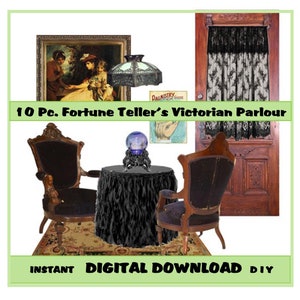 Victorian Fortune Teller's Parlour Digital Decor DIY Printable Props 10 ...