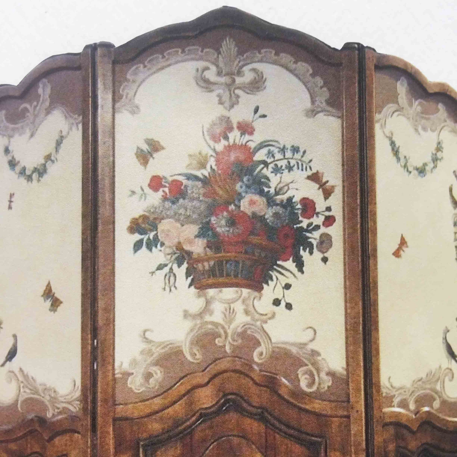 Miniature French Dressing Screen Room Divider, Paper Reproduction (1/24 ...