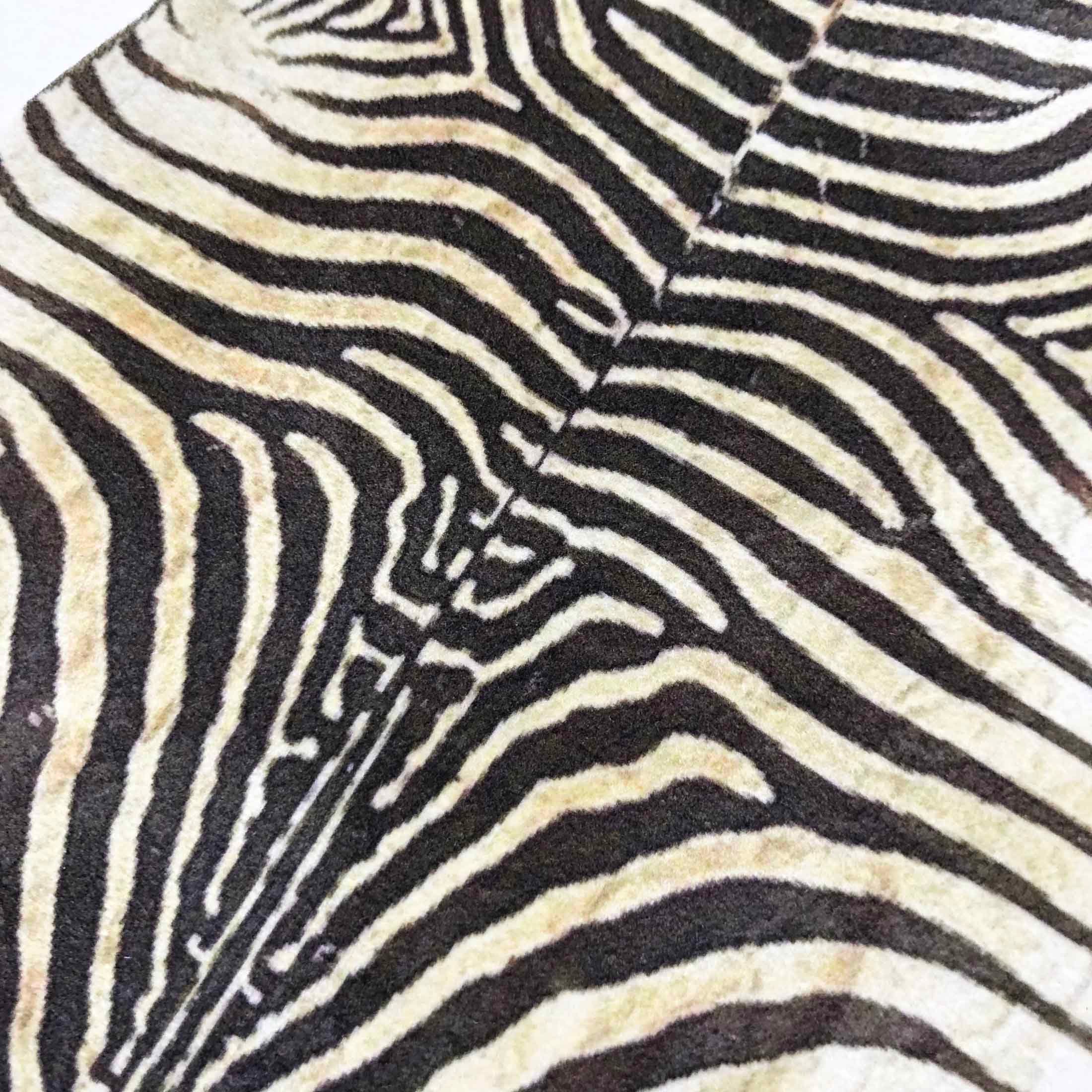 Miniature Faux Zebra Hide Velvet Paper Rug for Dollhouse in | Etsy
