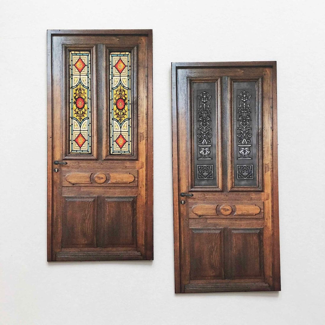 Miniature Faux PAPER Antique French Reproduction Door in Two Designs1 ...