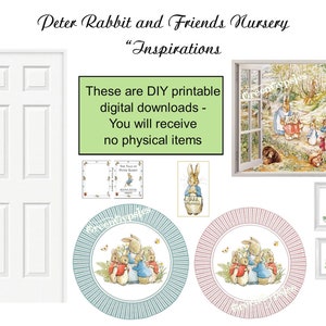 Dollhouse Miniature PRINTABLE Digital DOWNLOAD Peter Rabbit Themed ...