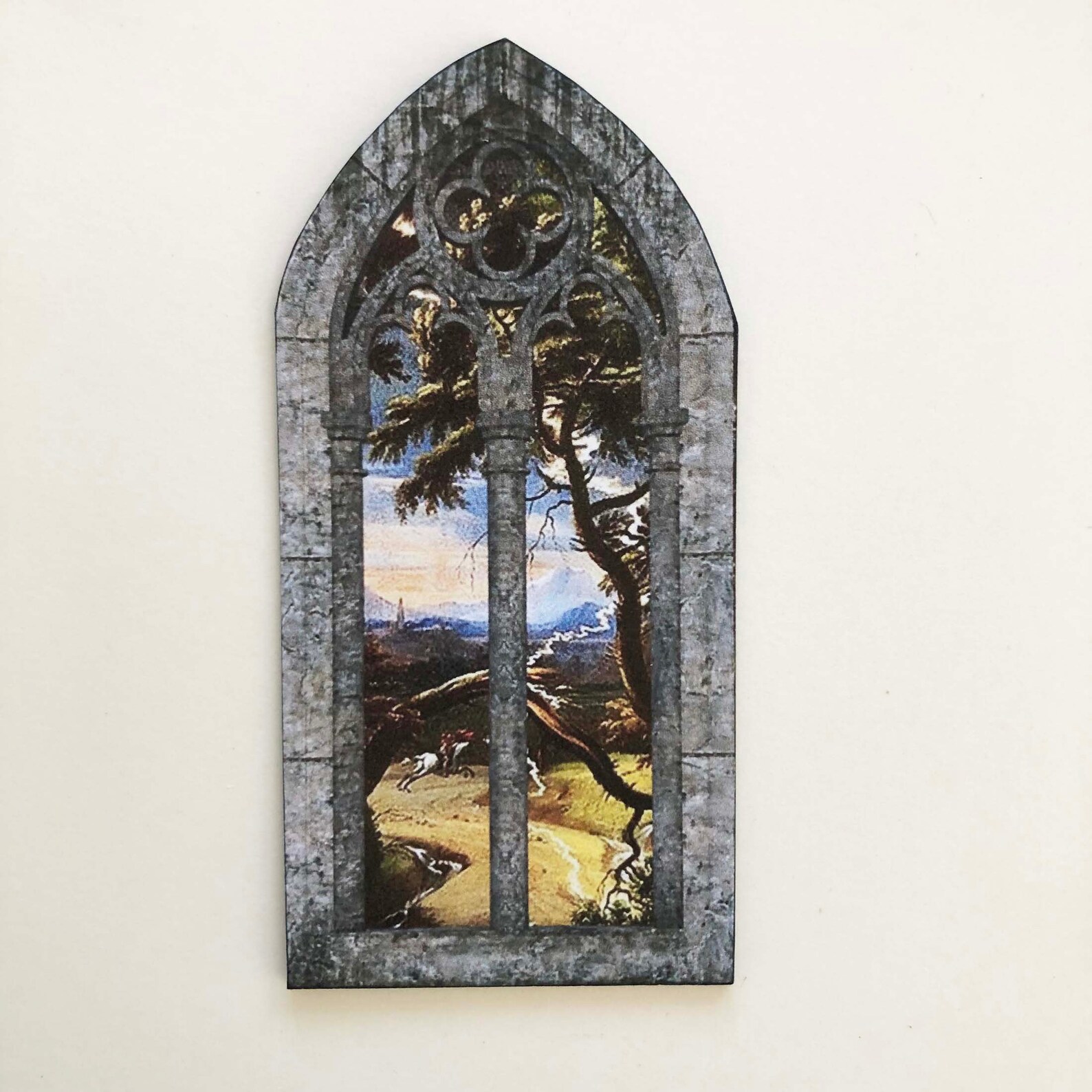 Gothic Castle Windows With Views Set ONE Paper Miniatures in - Etsy