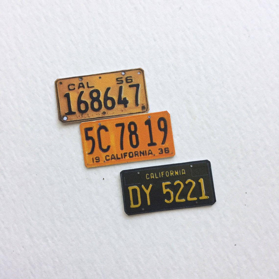 Miniature Reproduction Vintage 1:12 Scale License Plates Set - Etsy