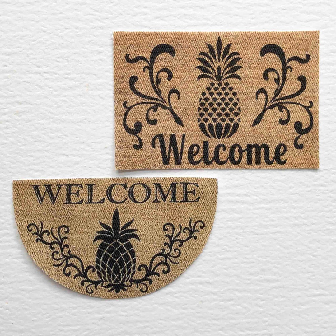 Miniature Pineapple Welcome Mat 1:12 Scale Dollhouse Doormat - Etsy