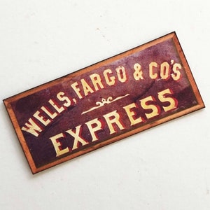 Miniature Wells Fargo Cowboy Western Signs - Etsy
