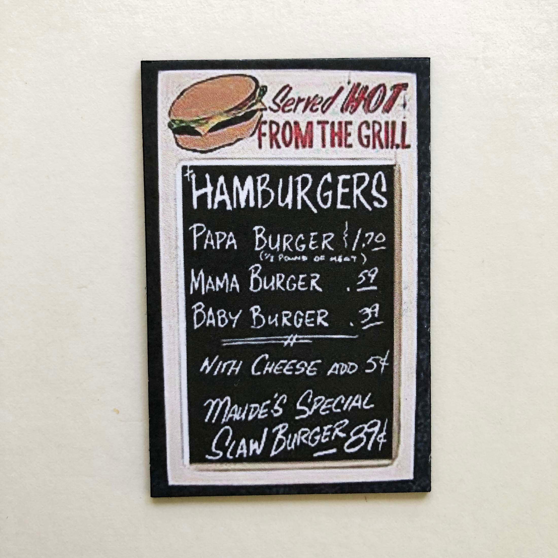 Miniature Scale Vintage Retro Look Restaurant Menu Signs - Etsy