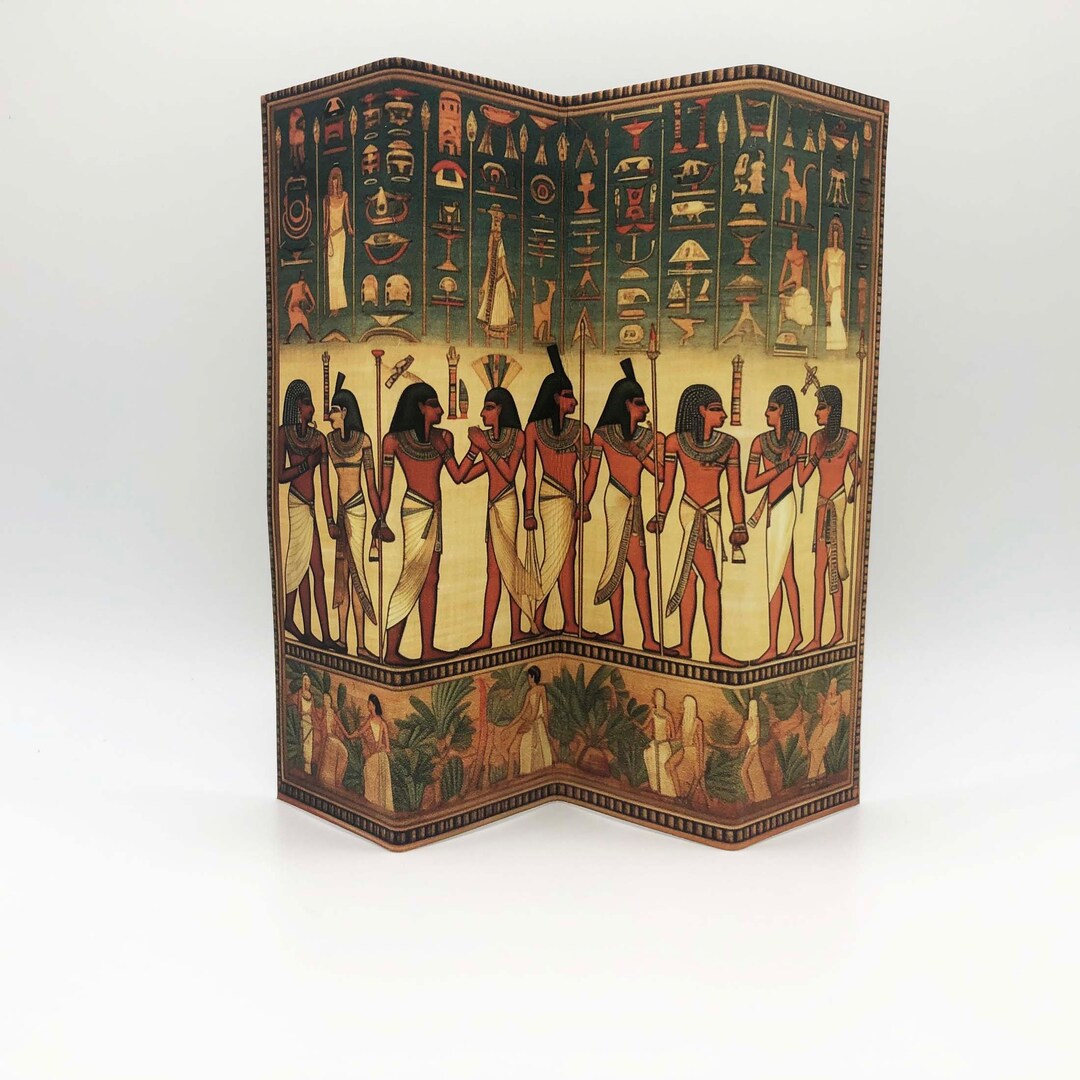 Miniature Egyptian Design PAPER Screen Room Divider 1/24 or 1/12 Scale ...
