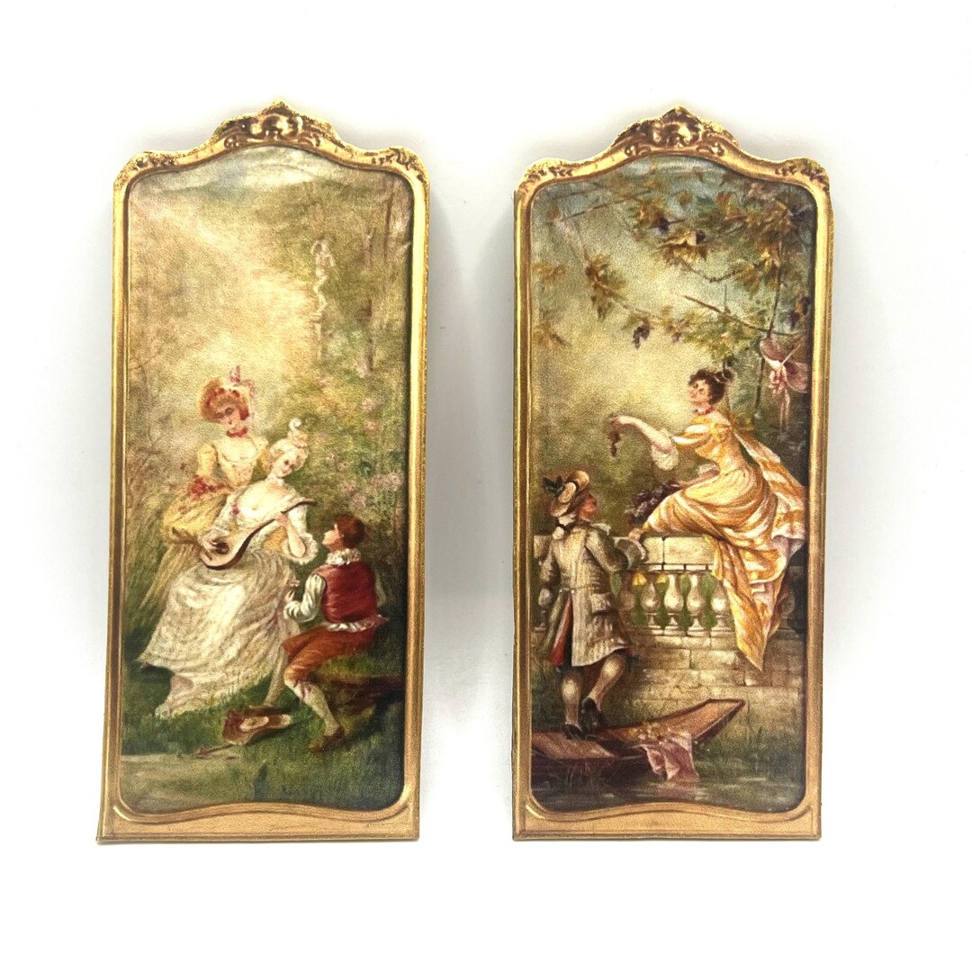 Miniature PAPER Reproduction Pair of Antique French Gilded Frame ...