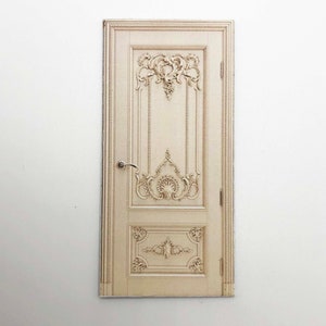 Miniature Ornate Cream Door Reproduction, PAPER Diorama Prop (1/48, 1/ ...