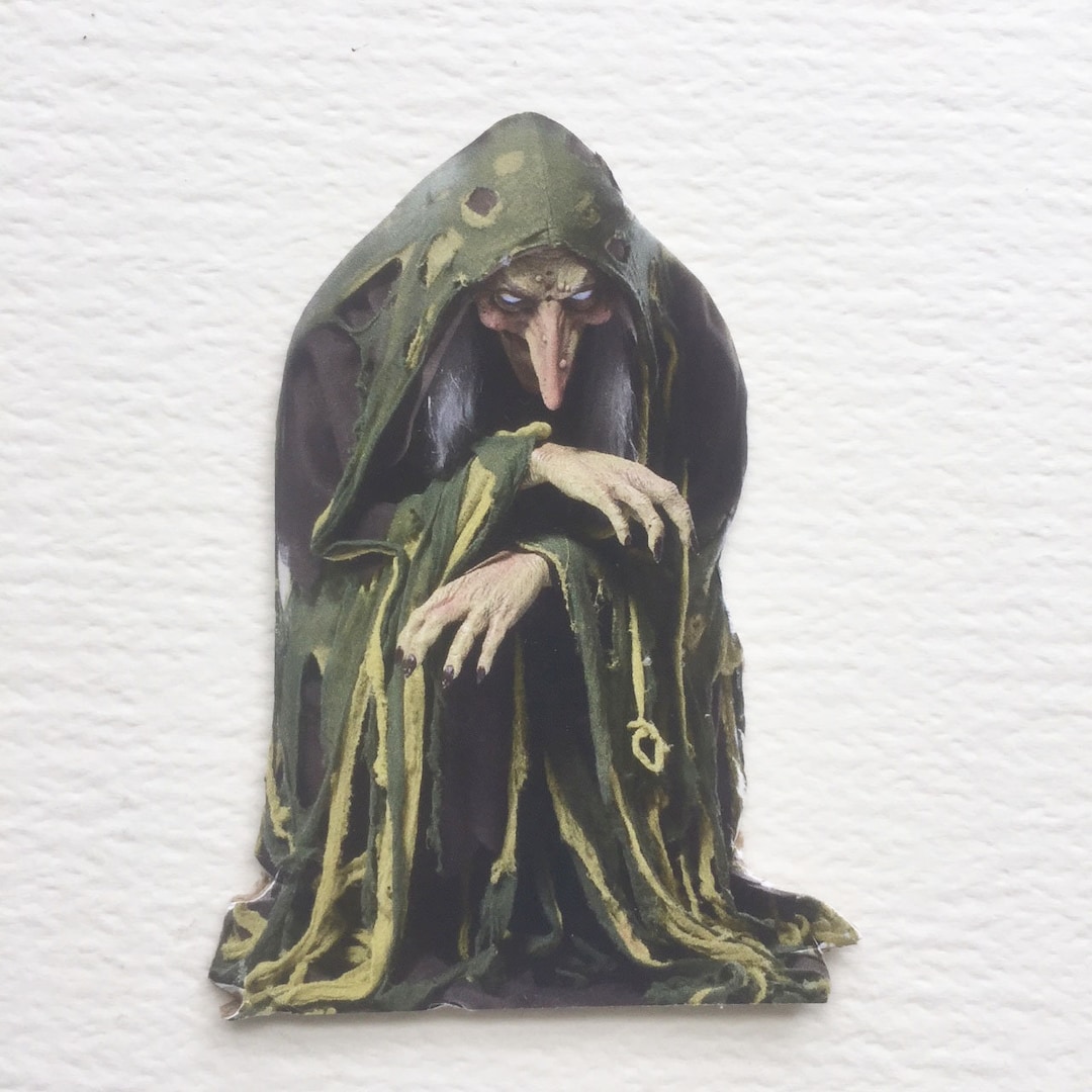 Evil Witch 1:12 Scale Miniature Spooky PAPER Prop for Haunted House ...