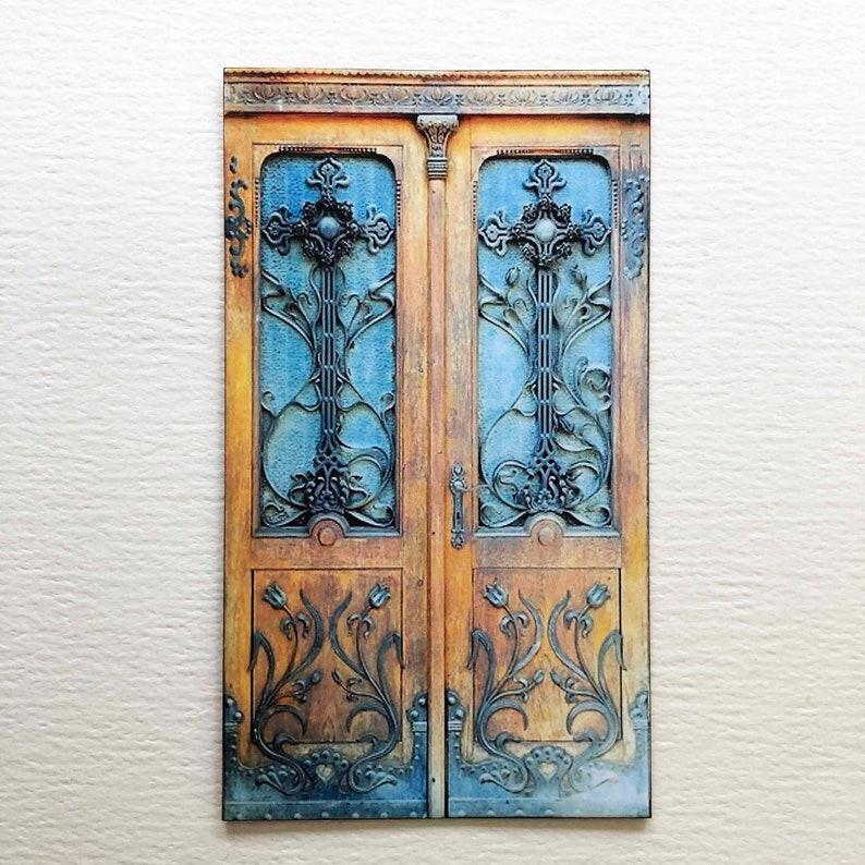 Miniature PAPER Art Nouveau French Ironwork Reproduction Doors - Etsy