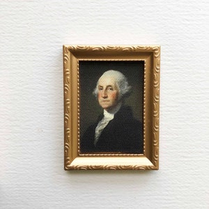 Miniature Presidential Portraits of George Washington or Abe | Etsy