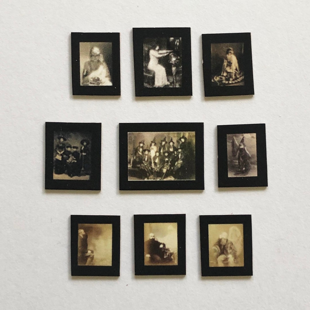 1:12 Scale Sets of Photographs Ghosts Witches Fortune Tellers for ...