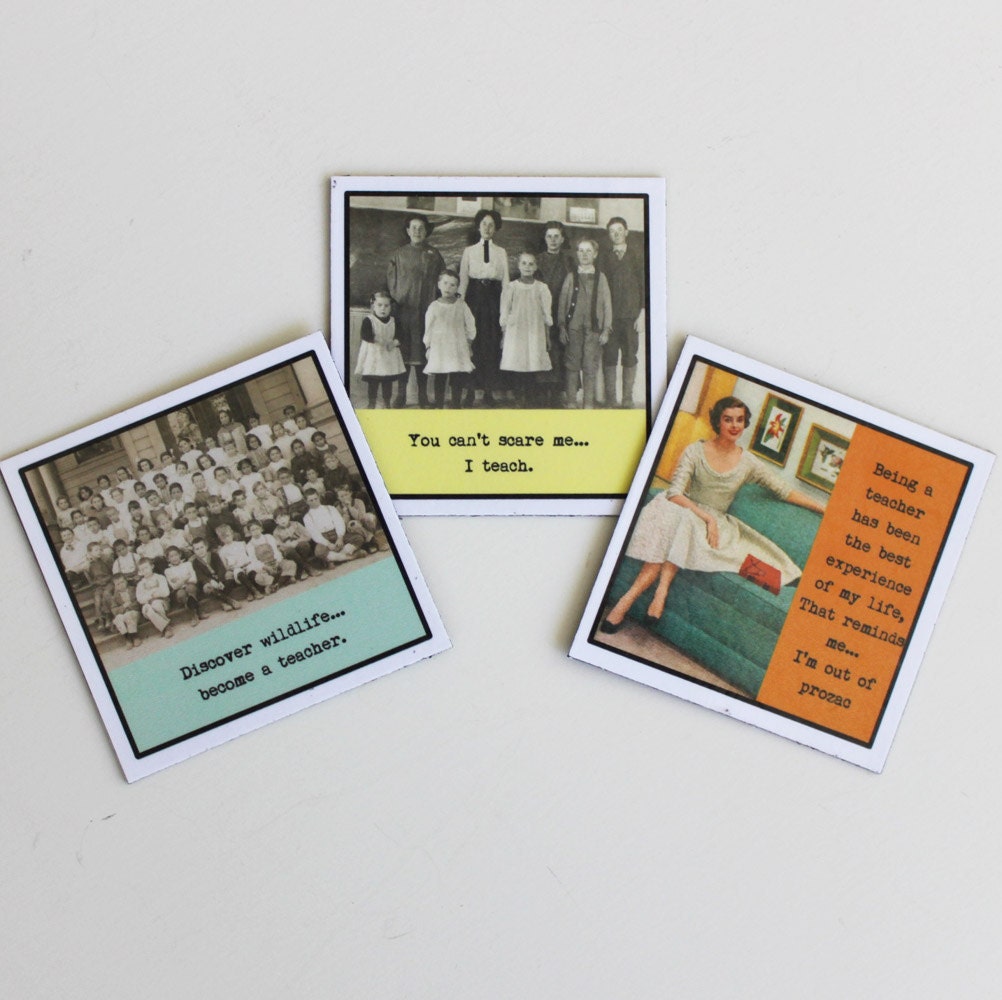 Funny Teacher Magnets Three Sassy Sayings Etsy