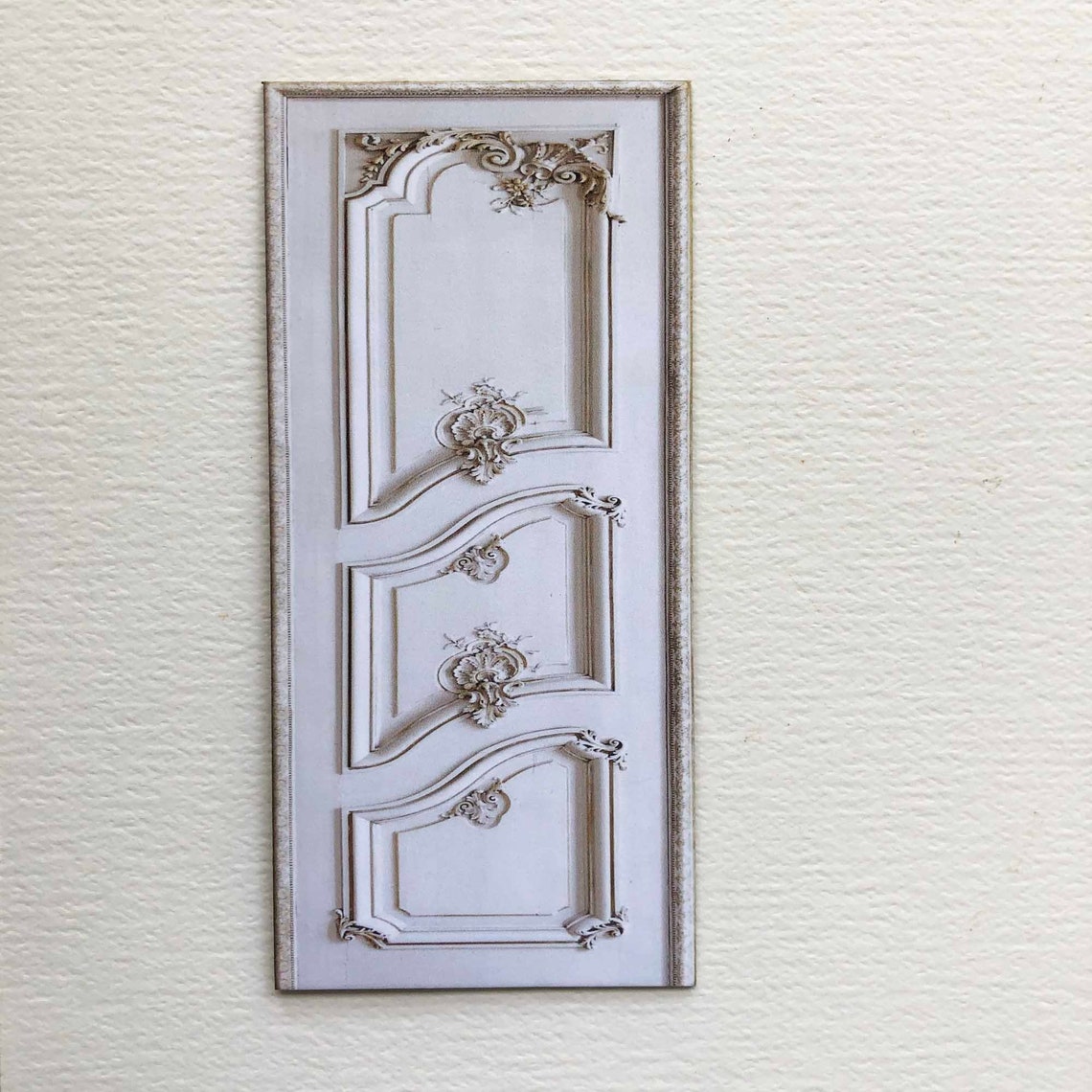 Miniature Ornate White Faux Prop PAPER Door in 1:12 Scale or | Etsy