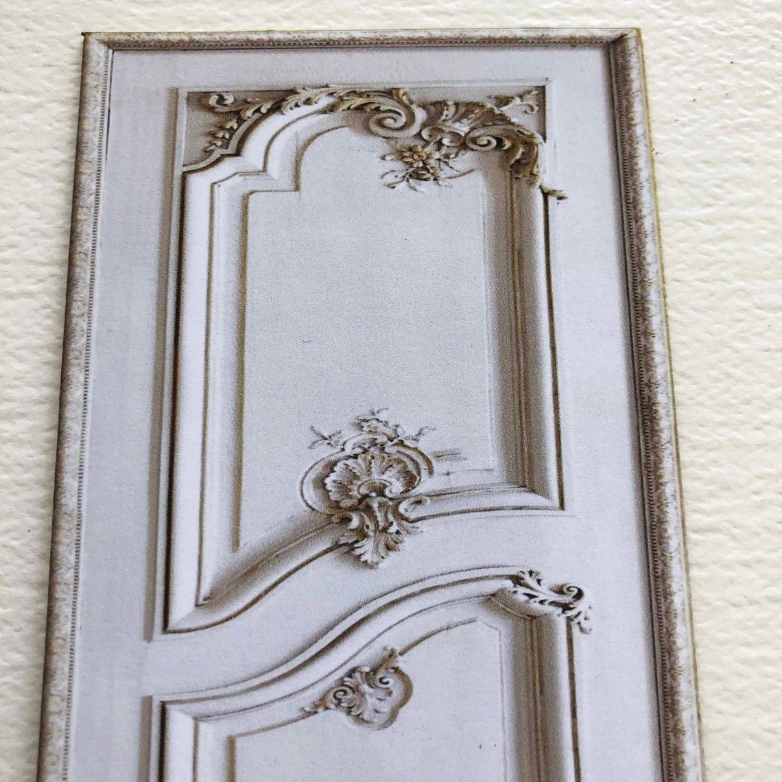 Miniature Ornate White Faux Prop PAPER Door in 1:12 Scale or | Etsy