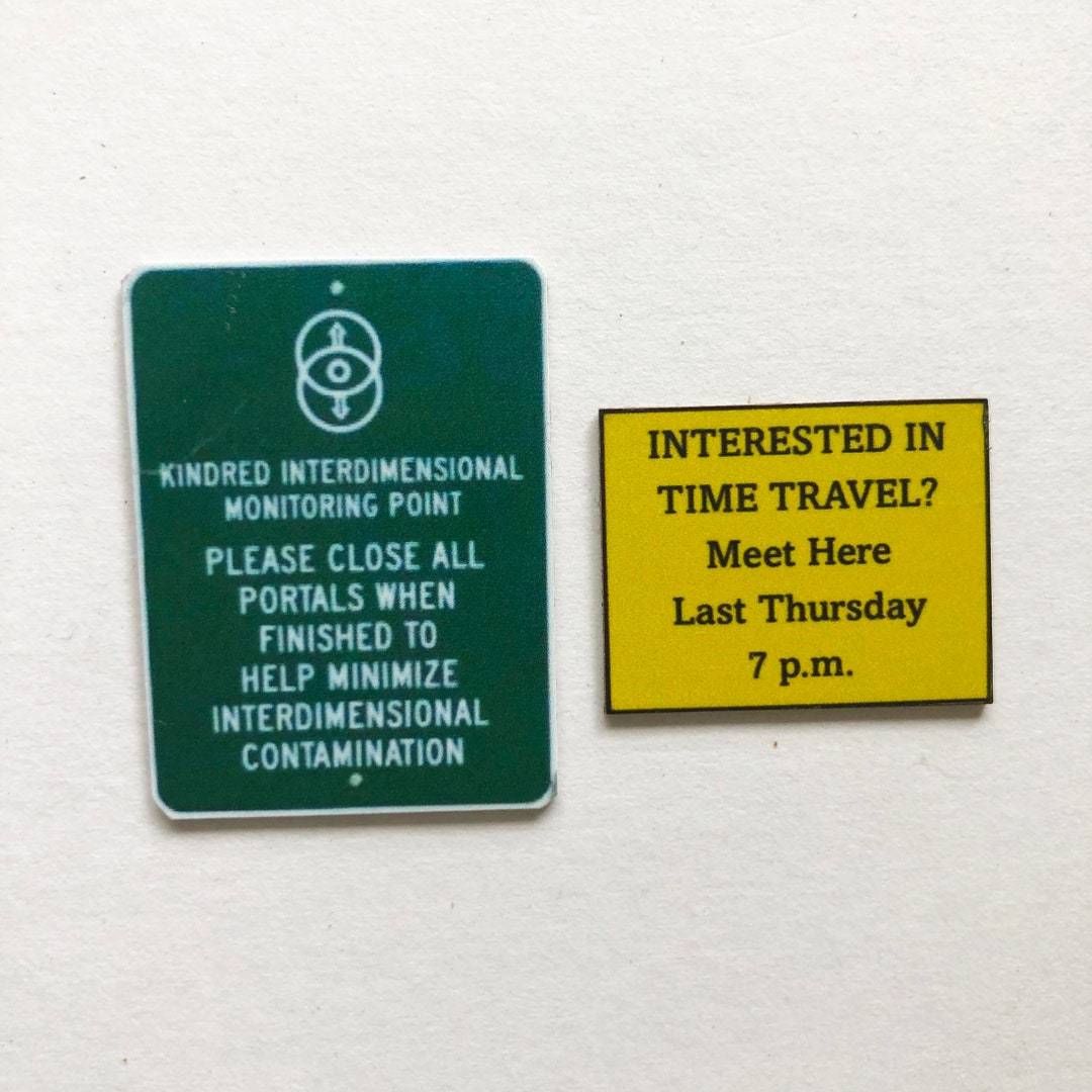 Unusual Miniature Signs for Time Travel and Interdimensional Portal - Etsy