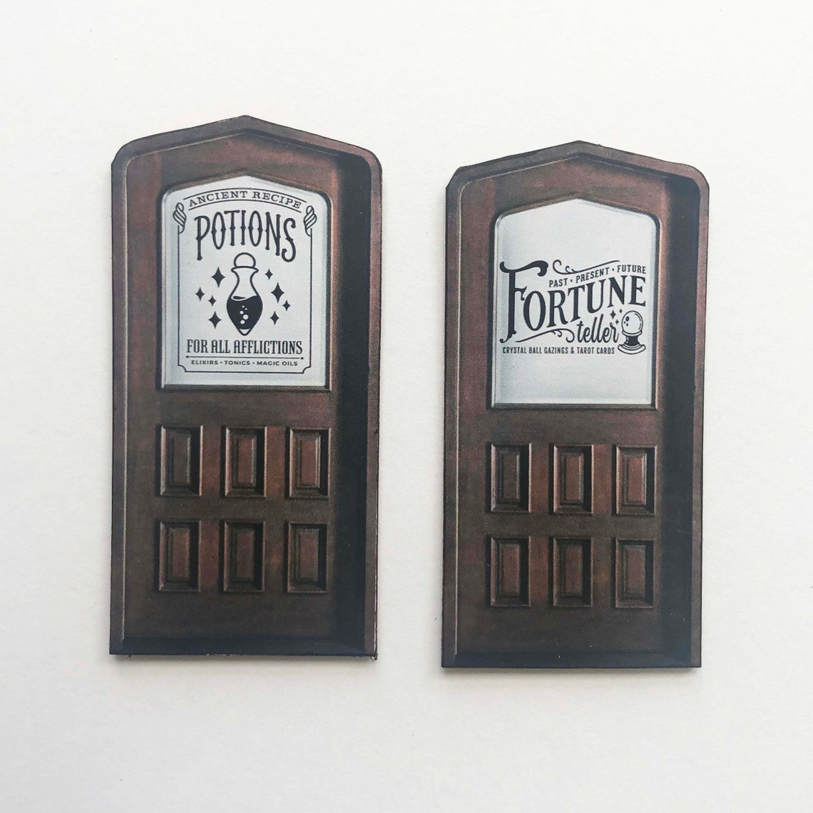 Miniature PAPER Door With Choice of Potions or Fortune Teller | Etsy