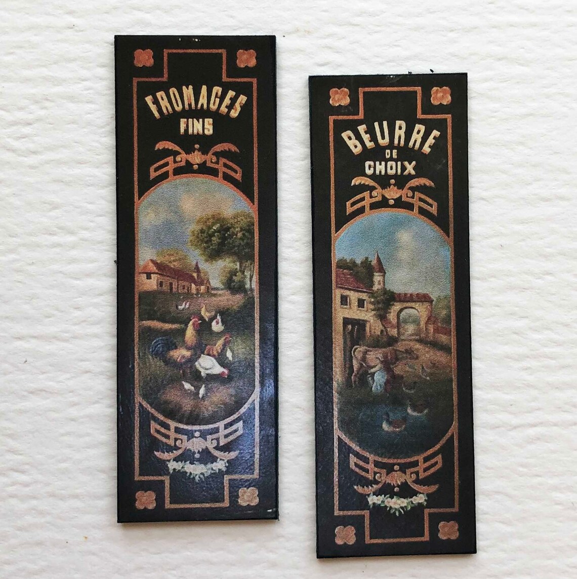 Miniature Reproduction Pair of 1930s French Cafe or Shop Sign Boards ...