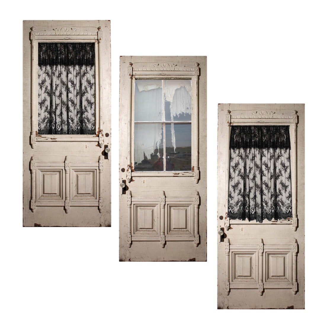 Victorian Eastlake Wood and Stained Glass Look PAPER Prop Doors in ...