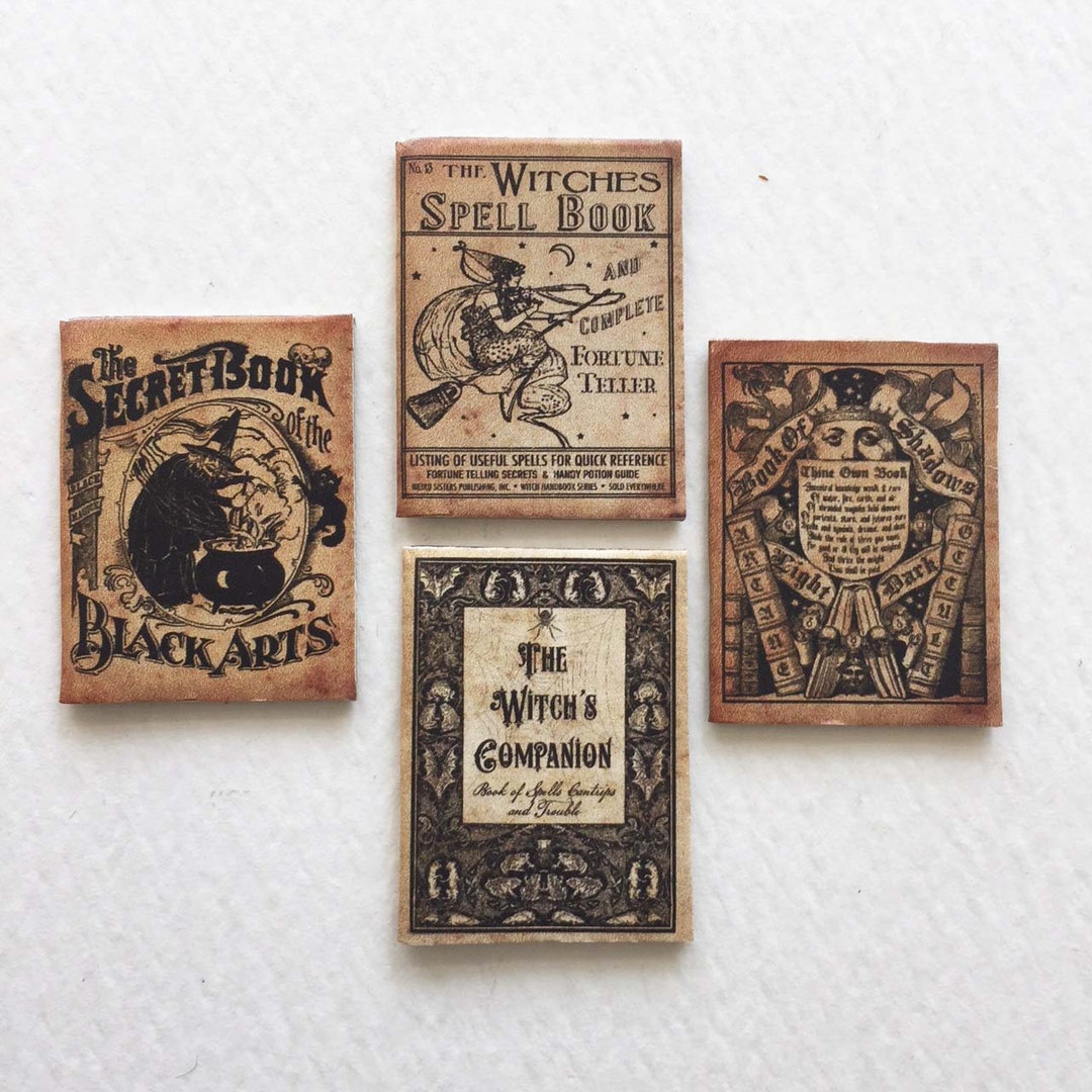 1:12 Scale Witches Spell Book Set for Dollhouse Haunted Mansion or ...