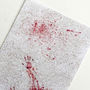 Miniature Crime Scene Rectangular Rug With Bloody Handprints - Etsy