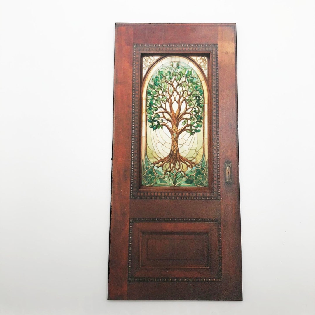 Miniature "tree of Life" PAPER Door Prop - Etsy