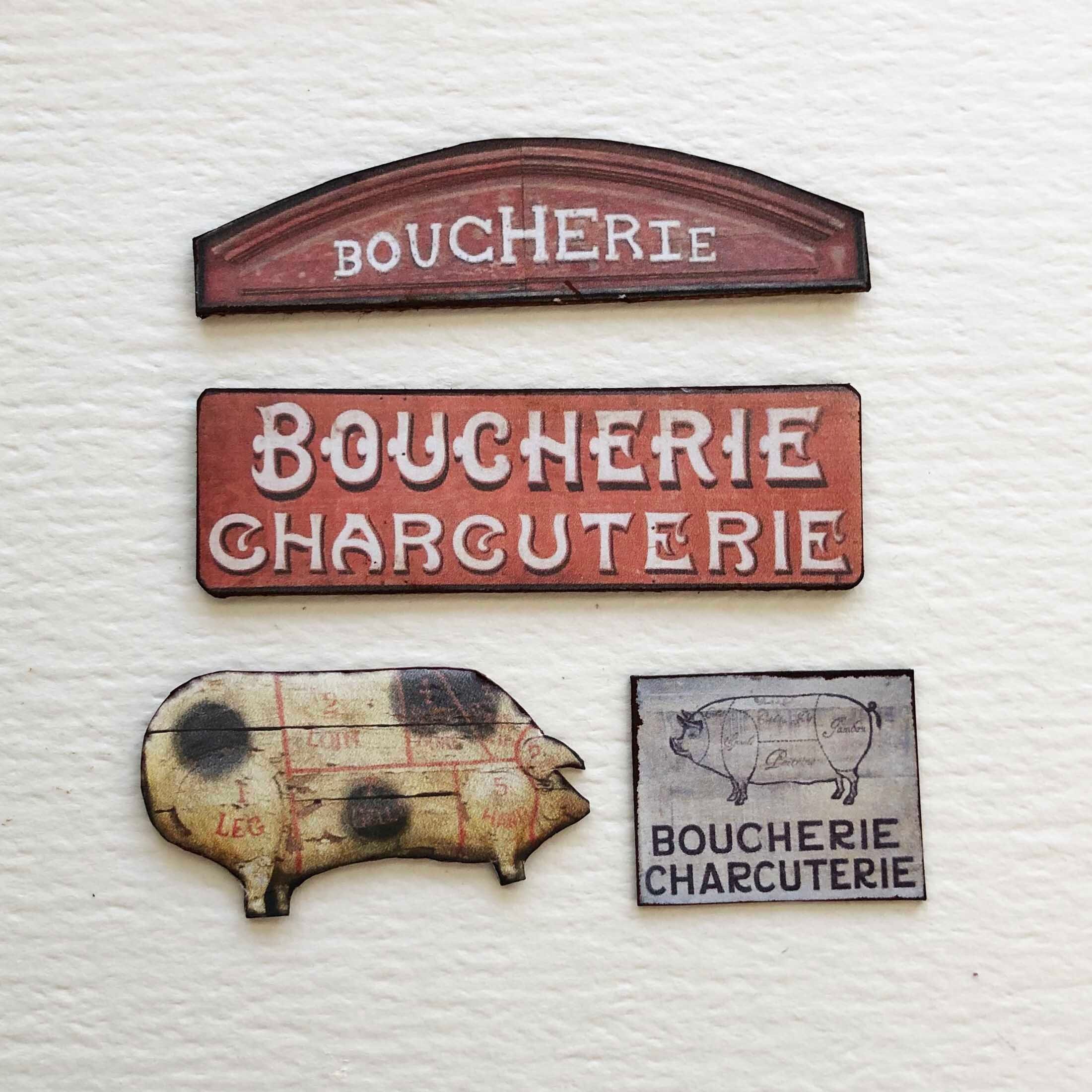 Vintage Butcher Shop Signs