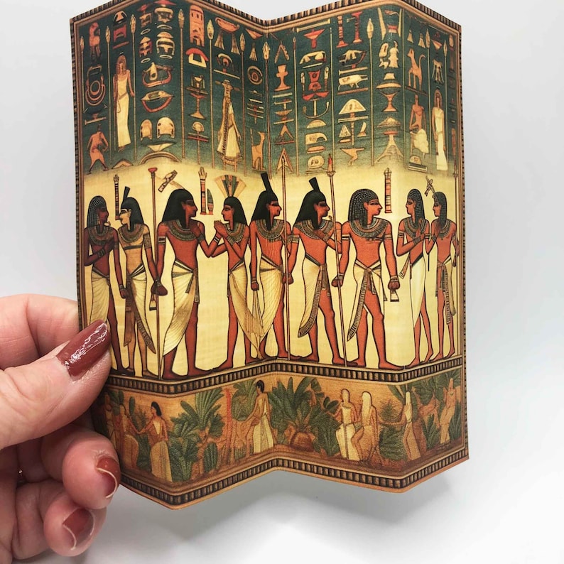 Miniature Egyptian Design PAPER Screen Room Divider 1/24 or 1/12 Scale ...