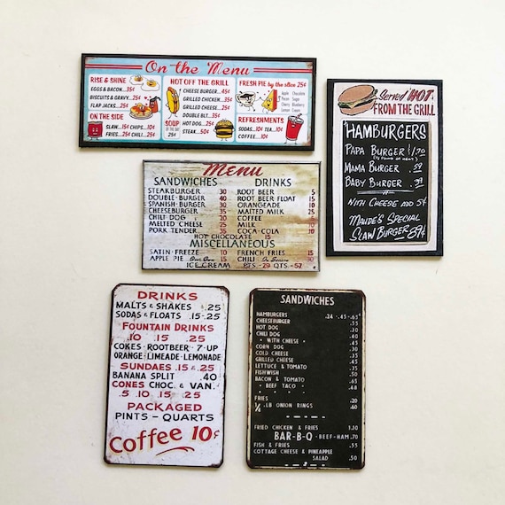 1950s Diner Menu Board