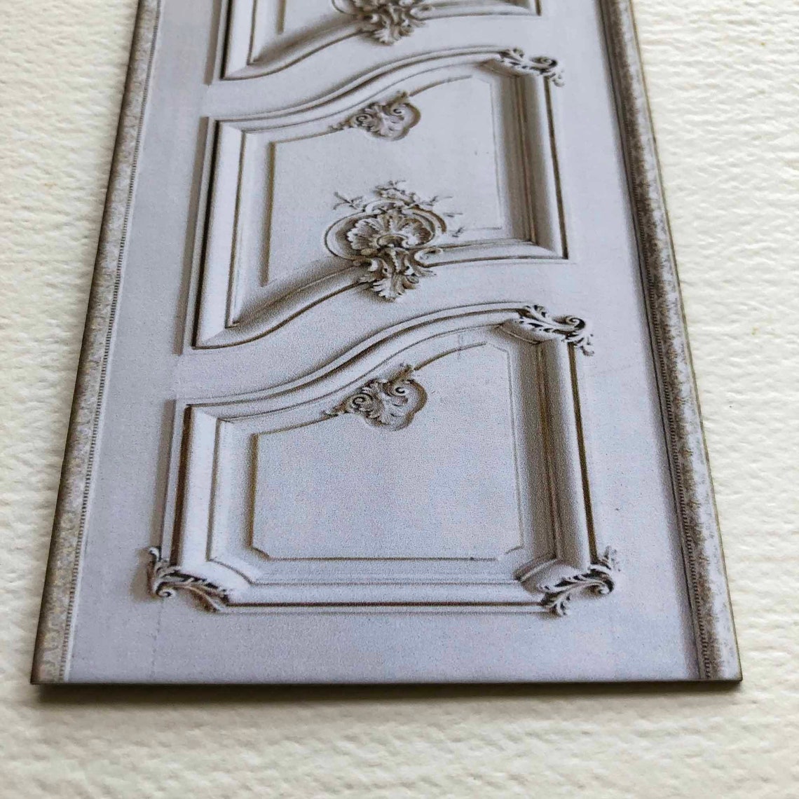Miniature Ornate White Faux Prop PAPER Door in 1:12 Scale or | Etsy