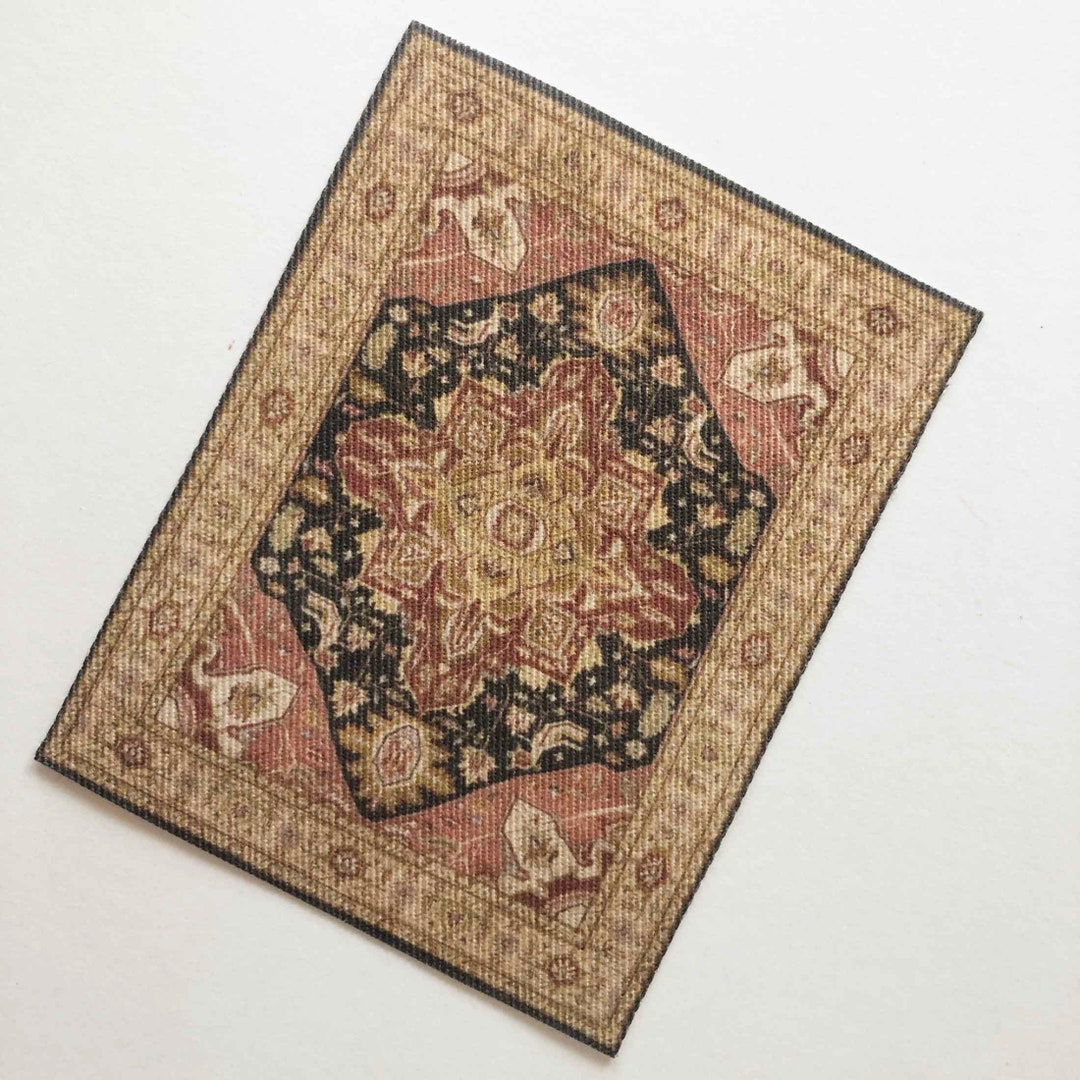 Miniature Rectangular Rug Brown Victorian or Edwardian Era in Sizes to ...