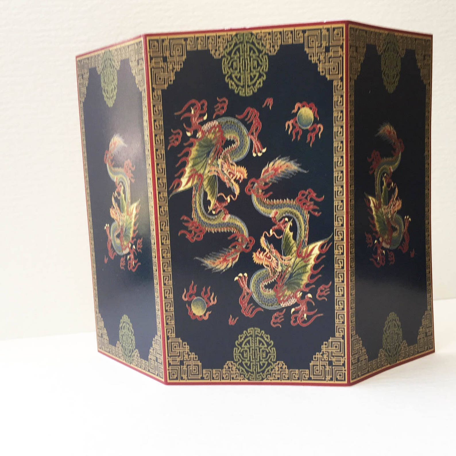 Miniature Oriental Dragon Design PAPER Room Screen or Divider - Etsy