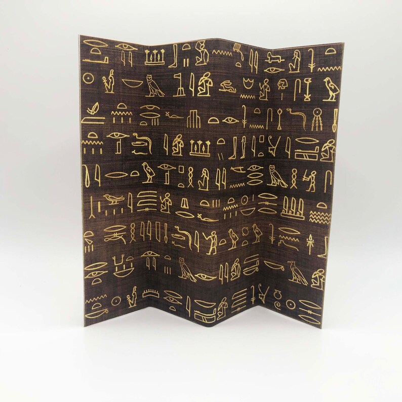 Miniature Egyptian Design PAPER Screen Room Divider 1/24 or 1/12 Scale ...