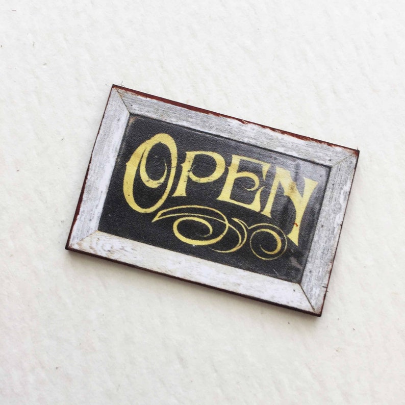 Dollhouse Miniature Shabby Rustic Looking OPEN Sign - Etsy