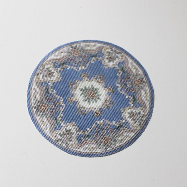 Blue Round Rug - Etsy