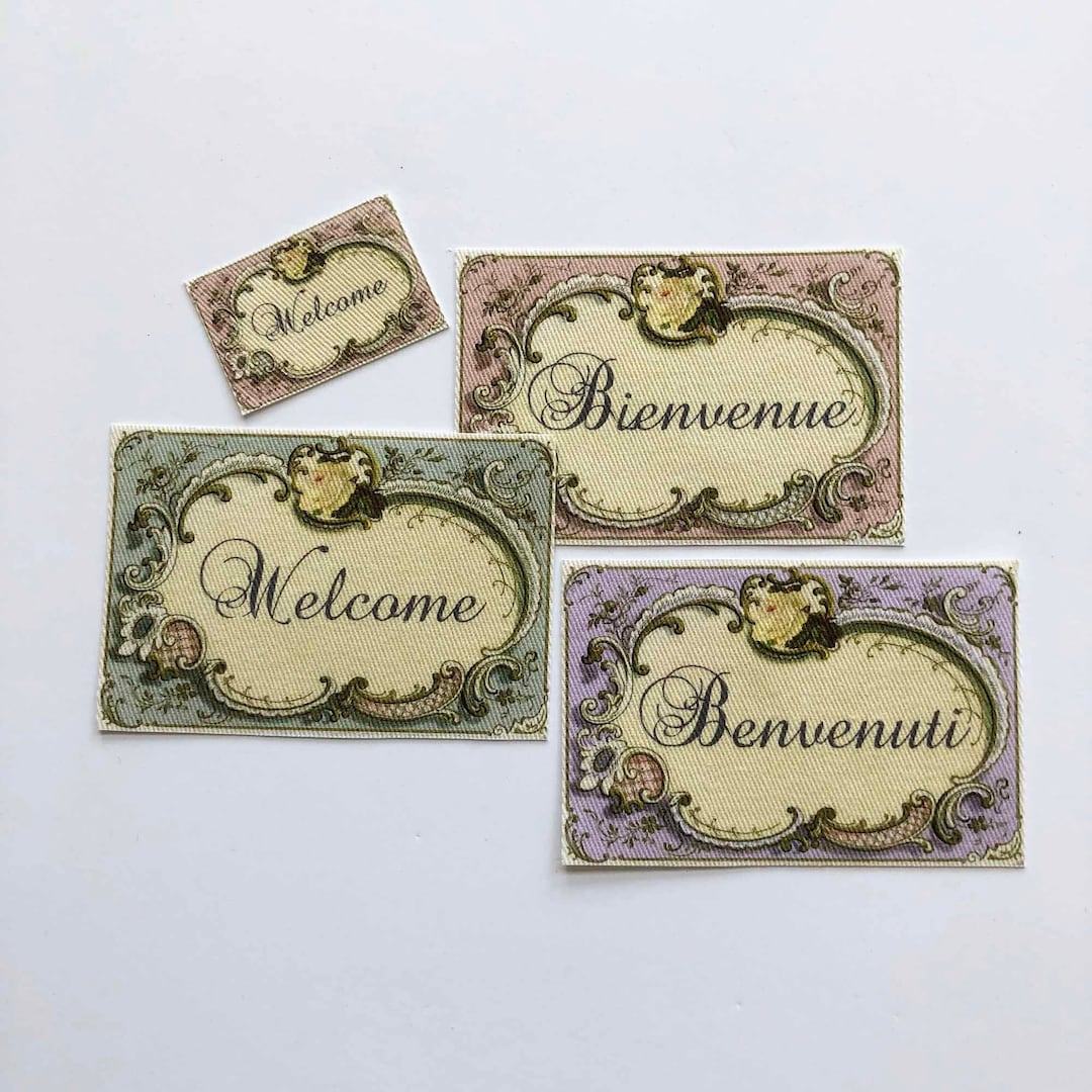 Miniature Welcome Mat or Rug in Your Choice of Color and Wording in ...