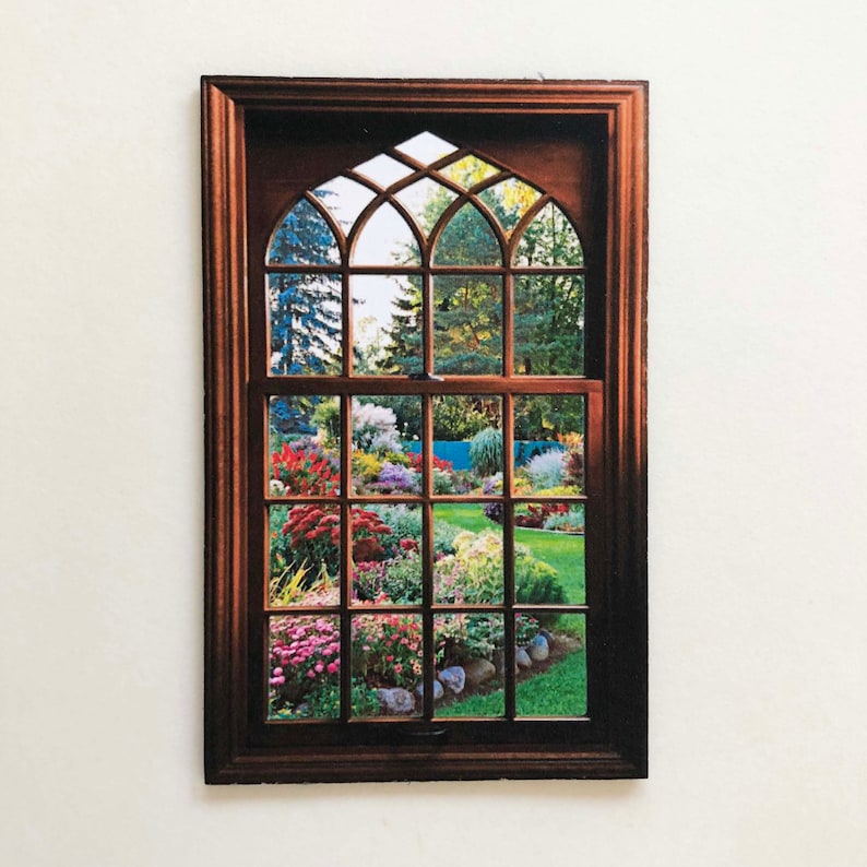 Windows With View of Garden Bordered by Rocks PAPER - Etsy