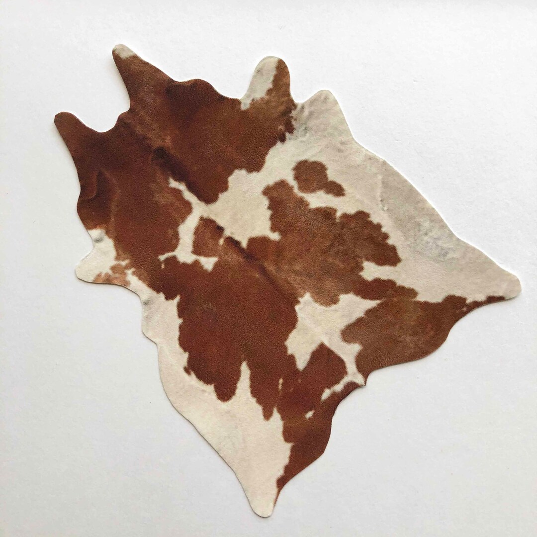 Miniature Cowhide-look Velvet Paper Rug: Dollhouse Scale 1/24 or 1/12 ...