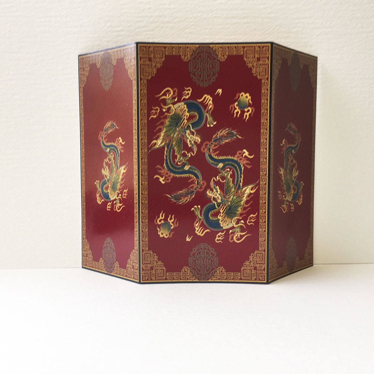 Miniature Oriental Dragon Design PAPER Room Screen or Divider - Etsy
