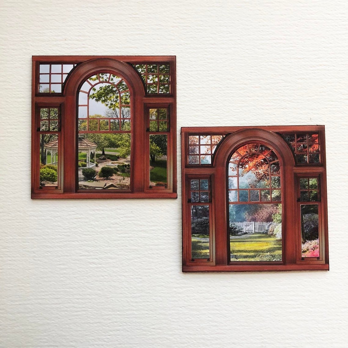 Faux Miniature Victorian Windows With Garden Views Prop - Etsy