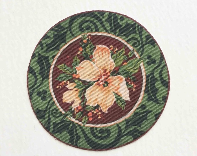 Miniature Round Rug Christmas Magnolia in Several Sizes - Etsy