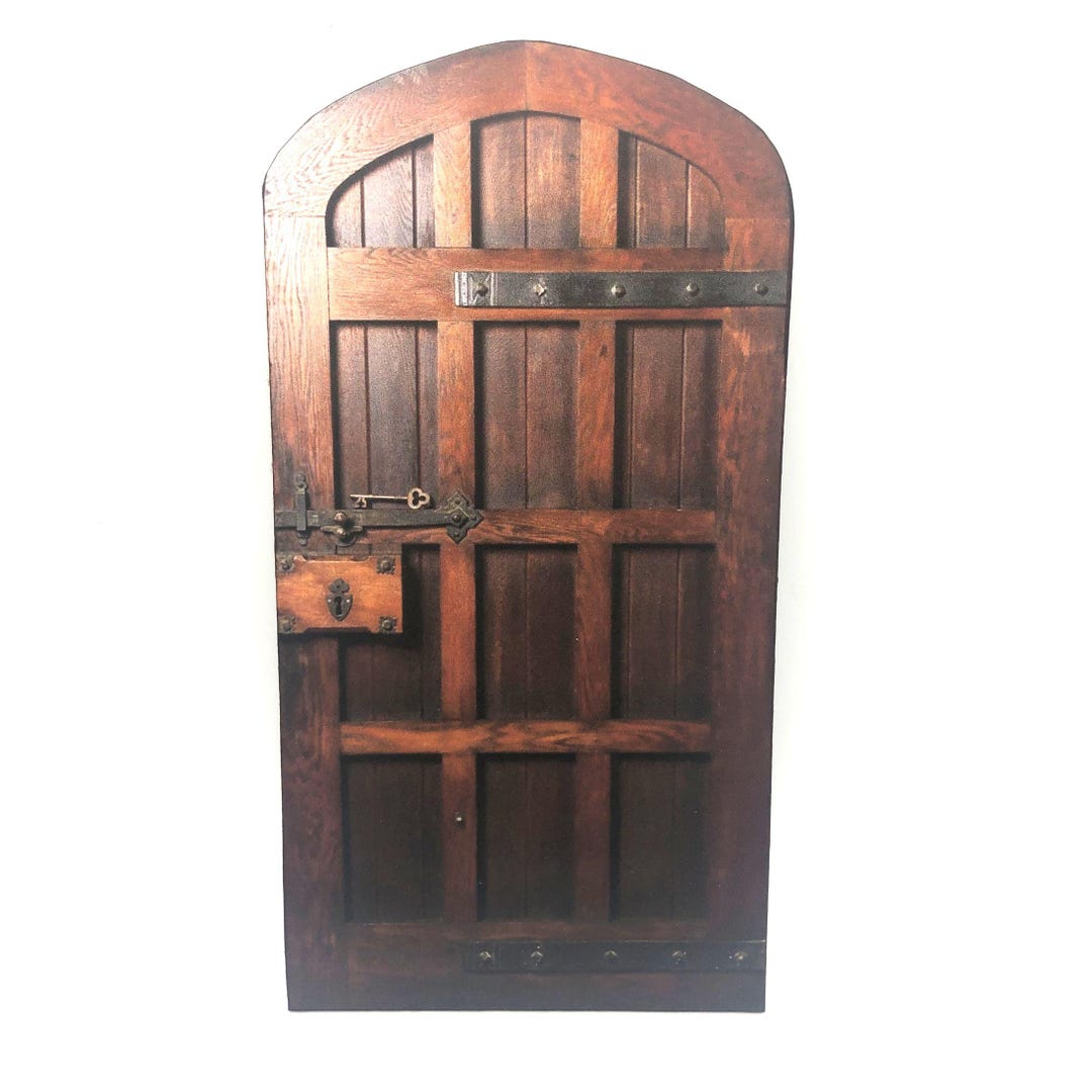 Miniature PAPER Reproduction Victorian Arched Oak Door in 1/48, 1/24, 1 ...