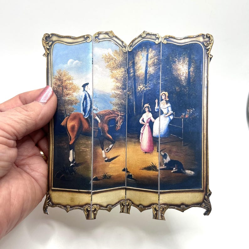 Miniature Colonial Early American Design PAPER Room Divider: 1/12 Scale ...