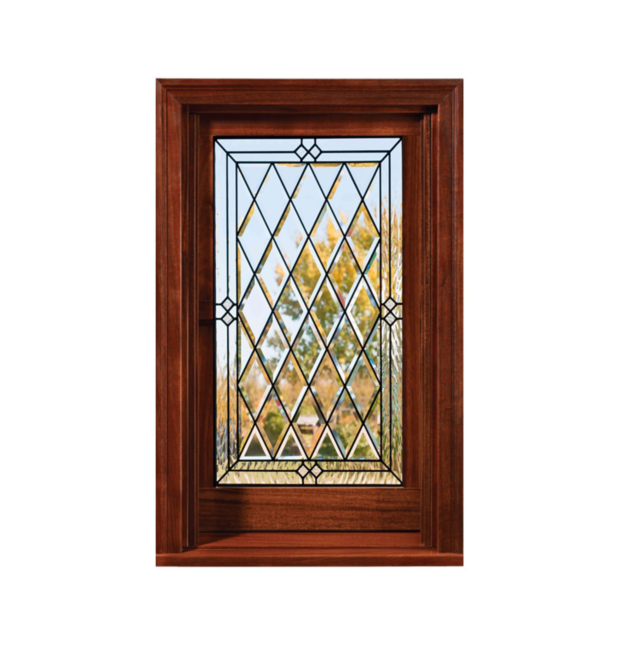 Dollhouse Miniature Leaded Glass Windows in Dark Wood Frame (paper) - Etsy