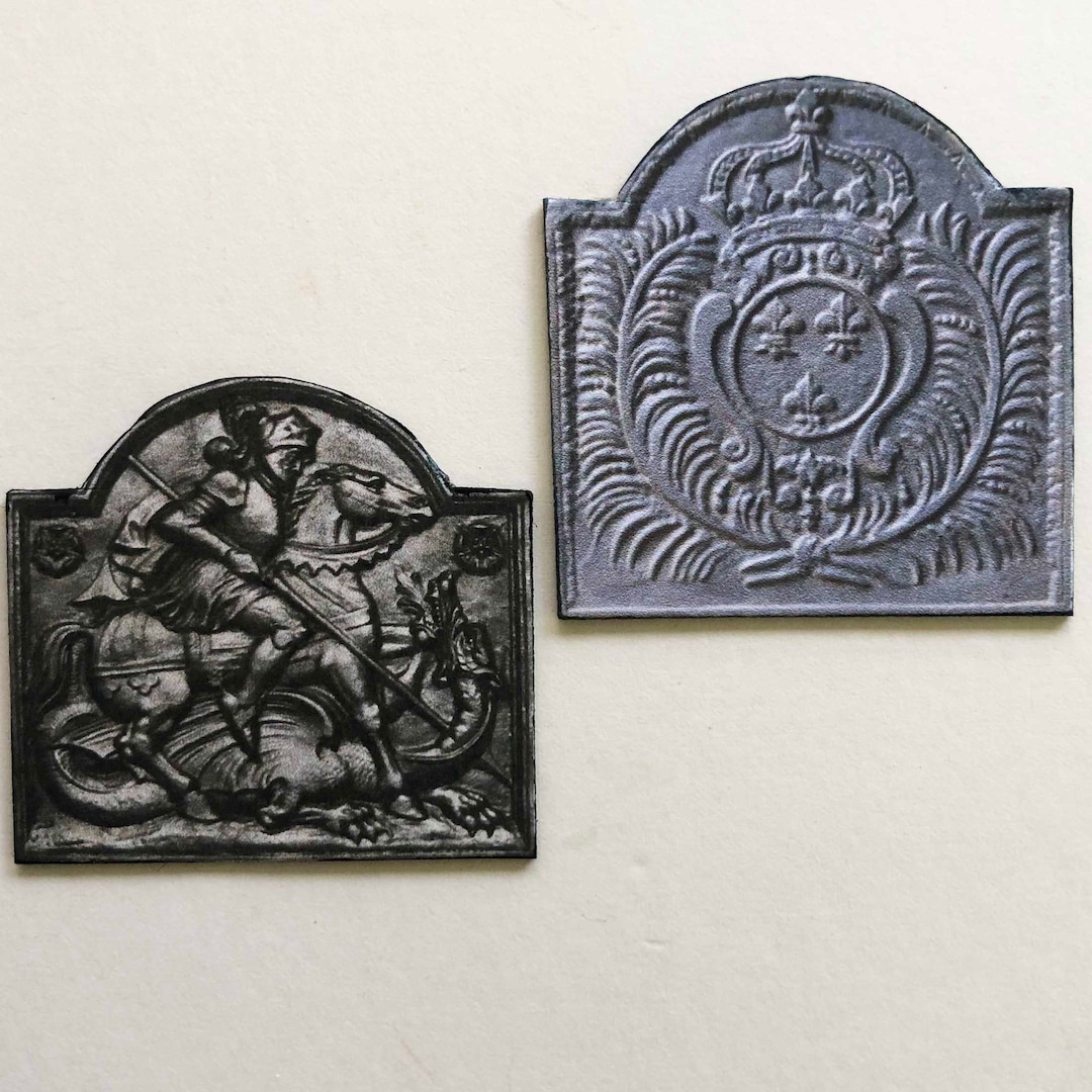 Miniature PAPER Reproduction Fireback, Backsplash or Wall Decor - Etsy