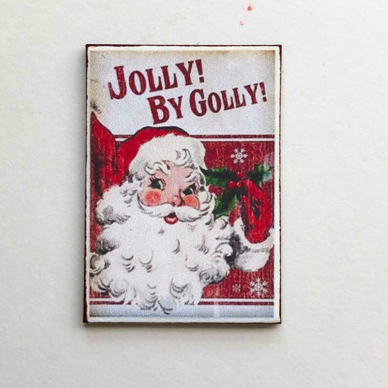 Miniature Retro Santa Signs for Dollhouse Holiday Decor - Etsy