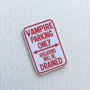 1:12 Scale Miniature Vampire Parking and Warning Paper Signs - Etsy