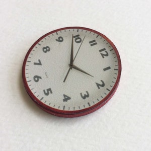 Miniature Retro Style Faux Clock 1/24 and 1/12 Scale for Dollhouse ...